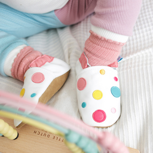 Butterfly Flutterby - Pink & Purple Soft Leather Baby Shoes by Dotty Fish